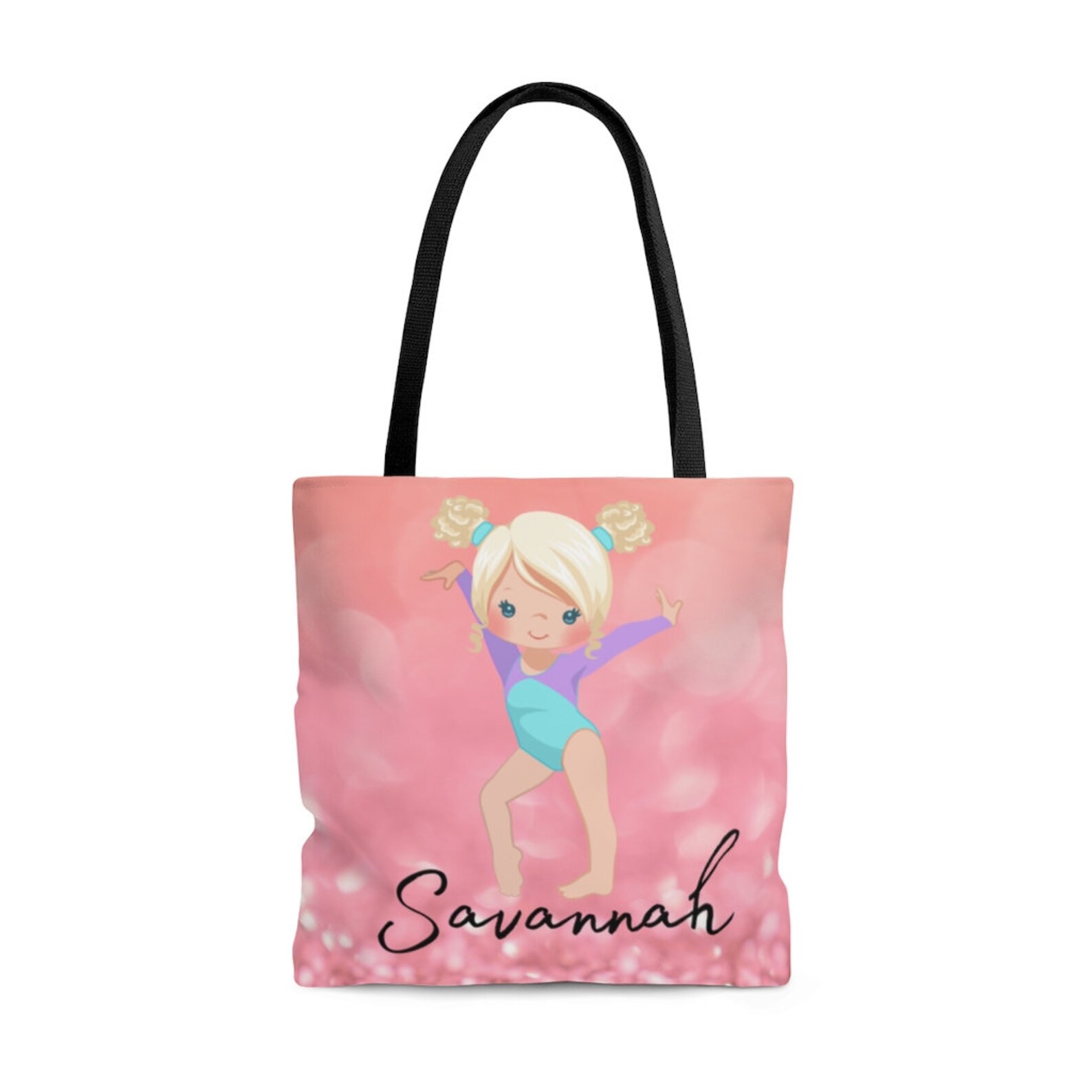 Personalized Gymnastics Tote Bag, Custom Girls Gymnast Bag With Name ...