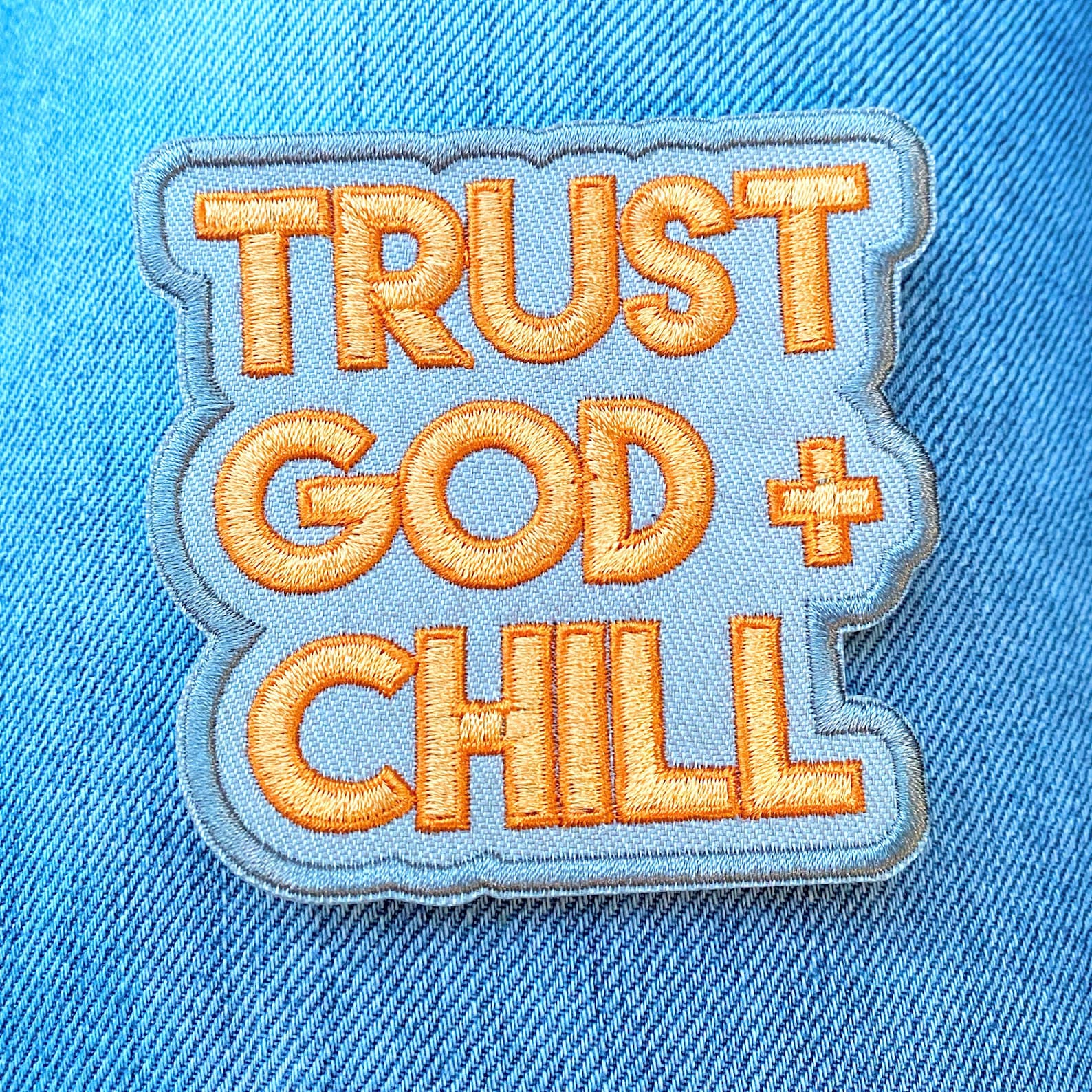 Trust God and Chill, Iron on Patch,sew On, Embroidered Patches ...