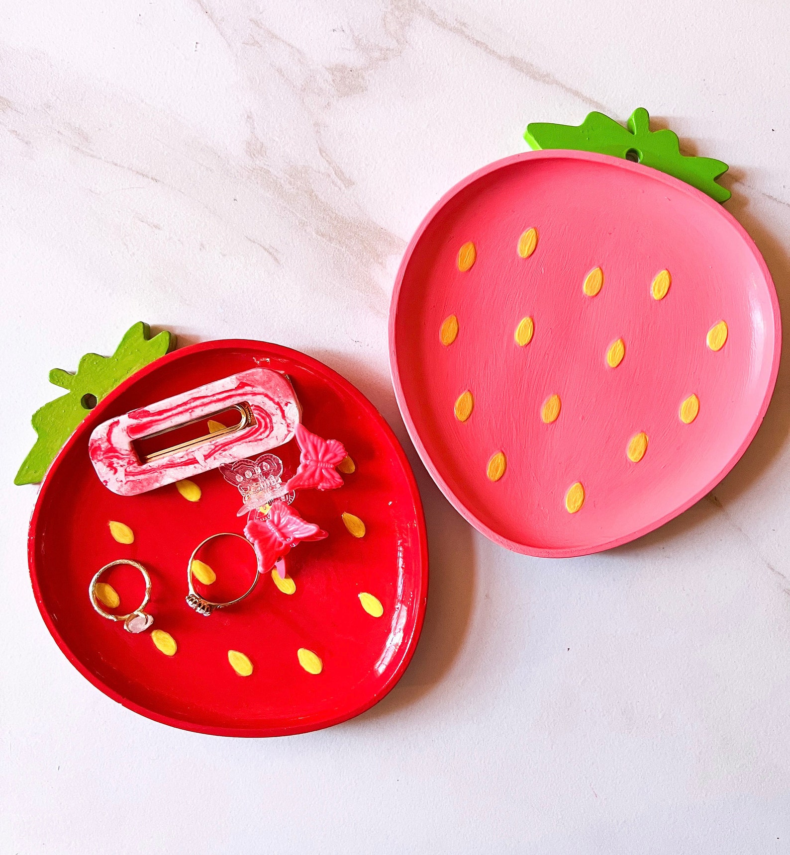 Strawberry Trinket Dish Cottage Core Decor Girly Decor - Etsy