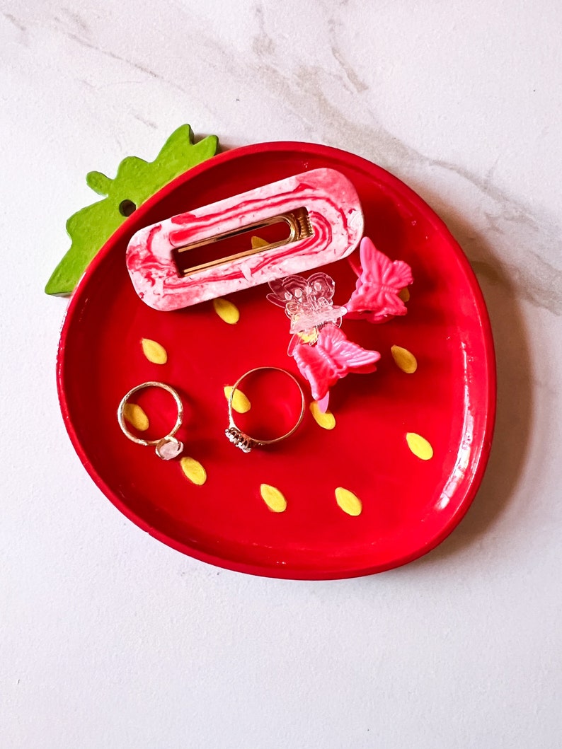 Strawberry Trinket Dish Cottage Core Decor Girly Decor - Etsy