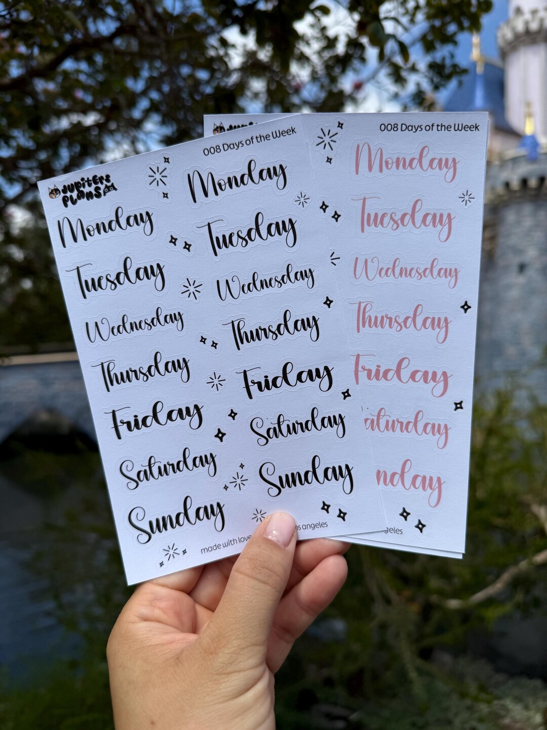 Days of the Week Sticker | Date Cover Stickers | Cute Disney Inspired ...