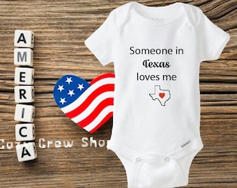 Texas Onesie® Baby Shower Gift Someone in Texas State - Etsy
