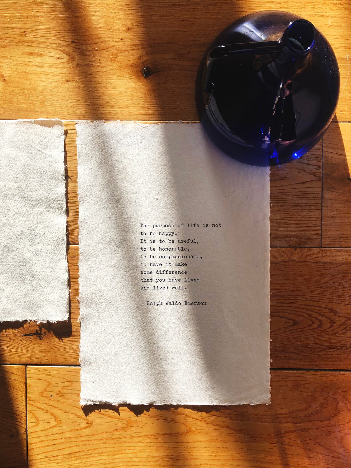 100% Indian Cotton Rag Handmade Paper Custom Typewriter Print - Etsy UK