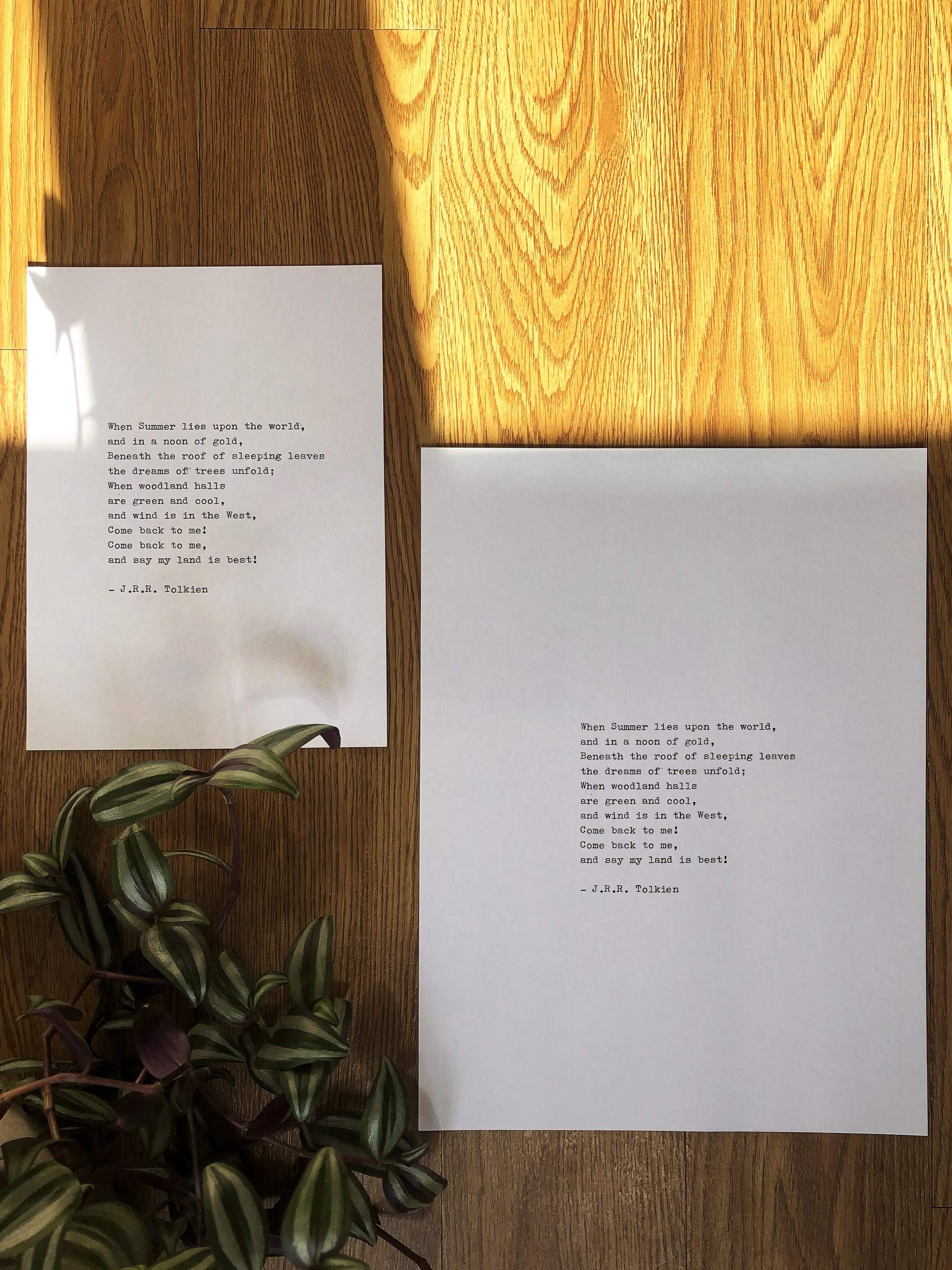 Custom Typewritten Print on White Hammered Paper A4/A5/A6 - Etsy