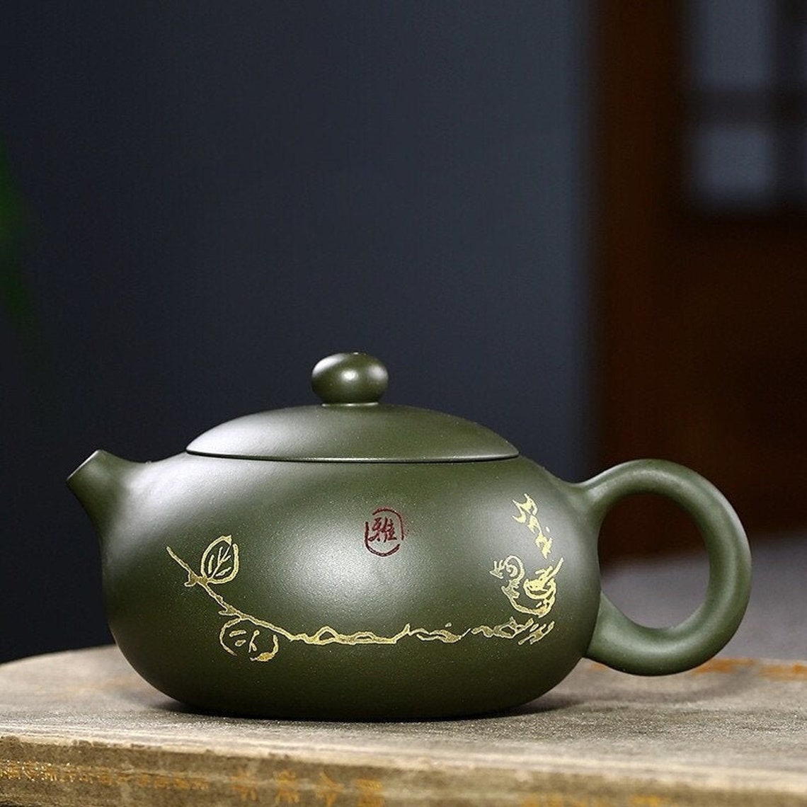 Yixing Clay Green Mud Teapot | Etsy