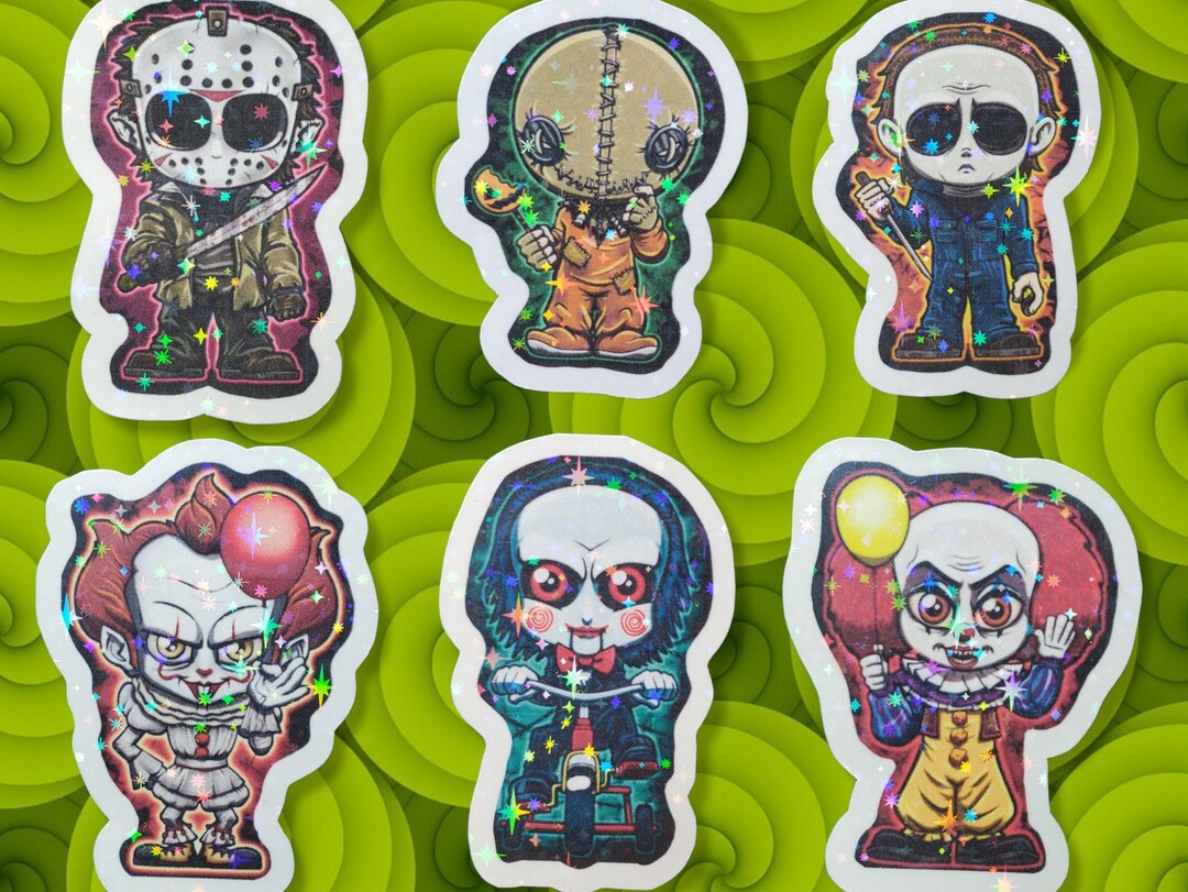 Horror Stickers Sold as a Group or Separately, Jason Sticker, Pennywise ...