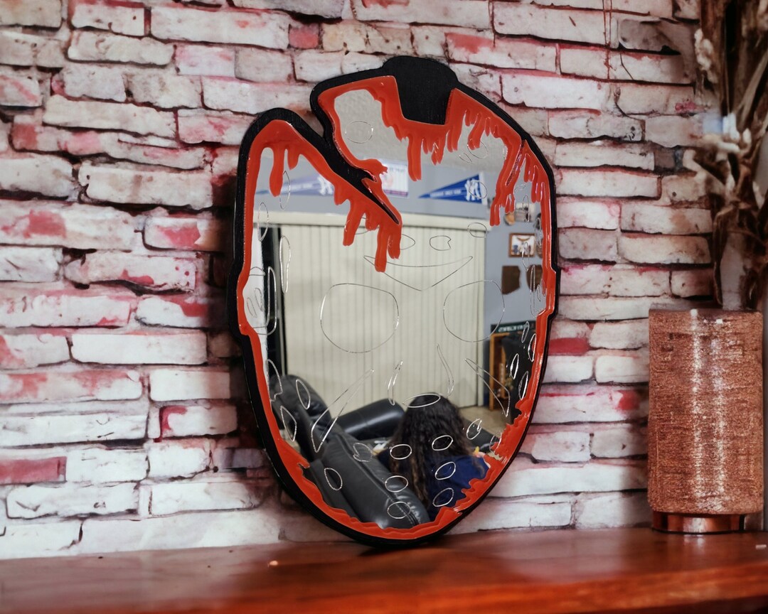 Jason Bloody Wall Mirror Wall Art Horror Wall Deco - Etsy