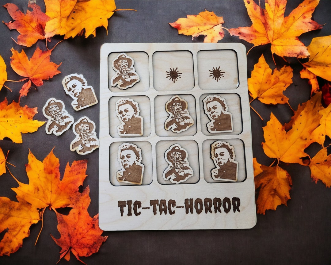 Tic Tac Toe Horror Game Board Pick Your Two Out of 52 Monsters / Horror ...