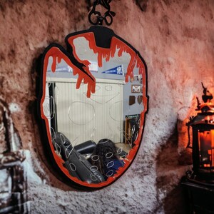 Jason Bloody Wall Mirror, Wall Art, Horror Wall Deco, Decoration ...