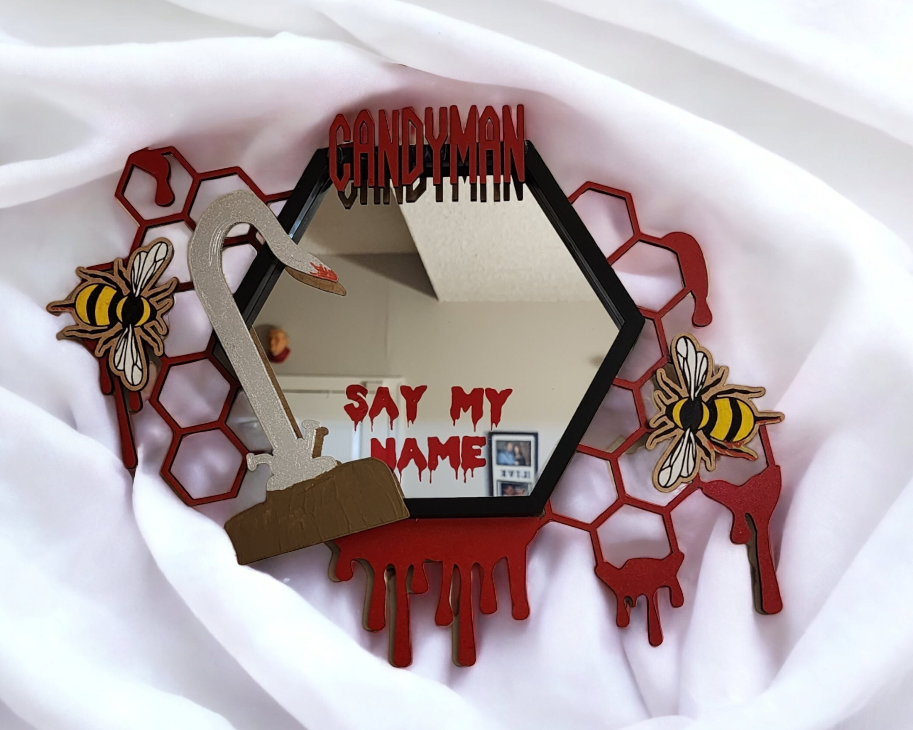 Candyman Mirror, Say My Name, Halloween Welcome Sign, Horror Decor ...