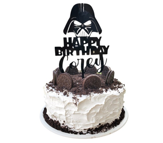 Darth Vader Cake Topper Acrylic Wedding/ Birthday / Baby - Etsy