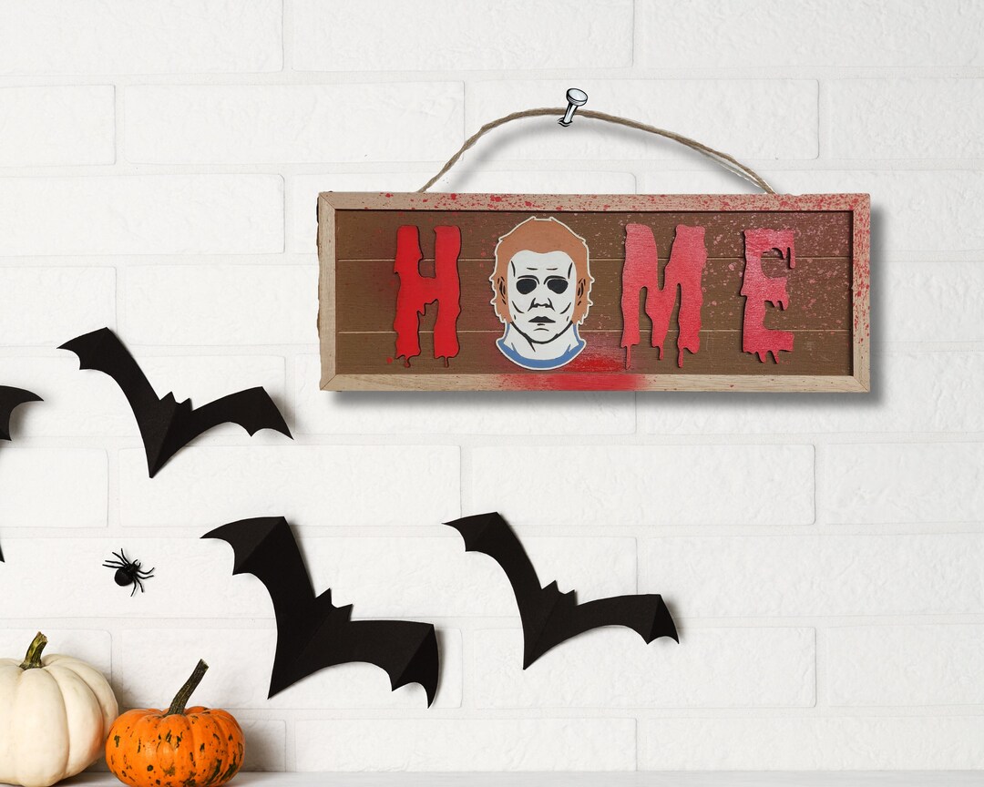 Horror Home Signs - 3 Characters - 2D Hand Painted Wood - Etsy