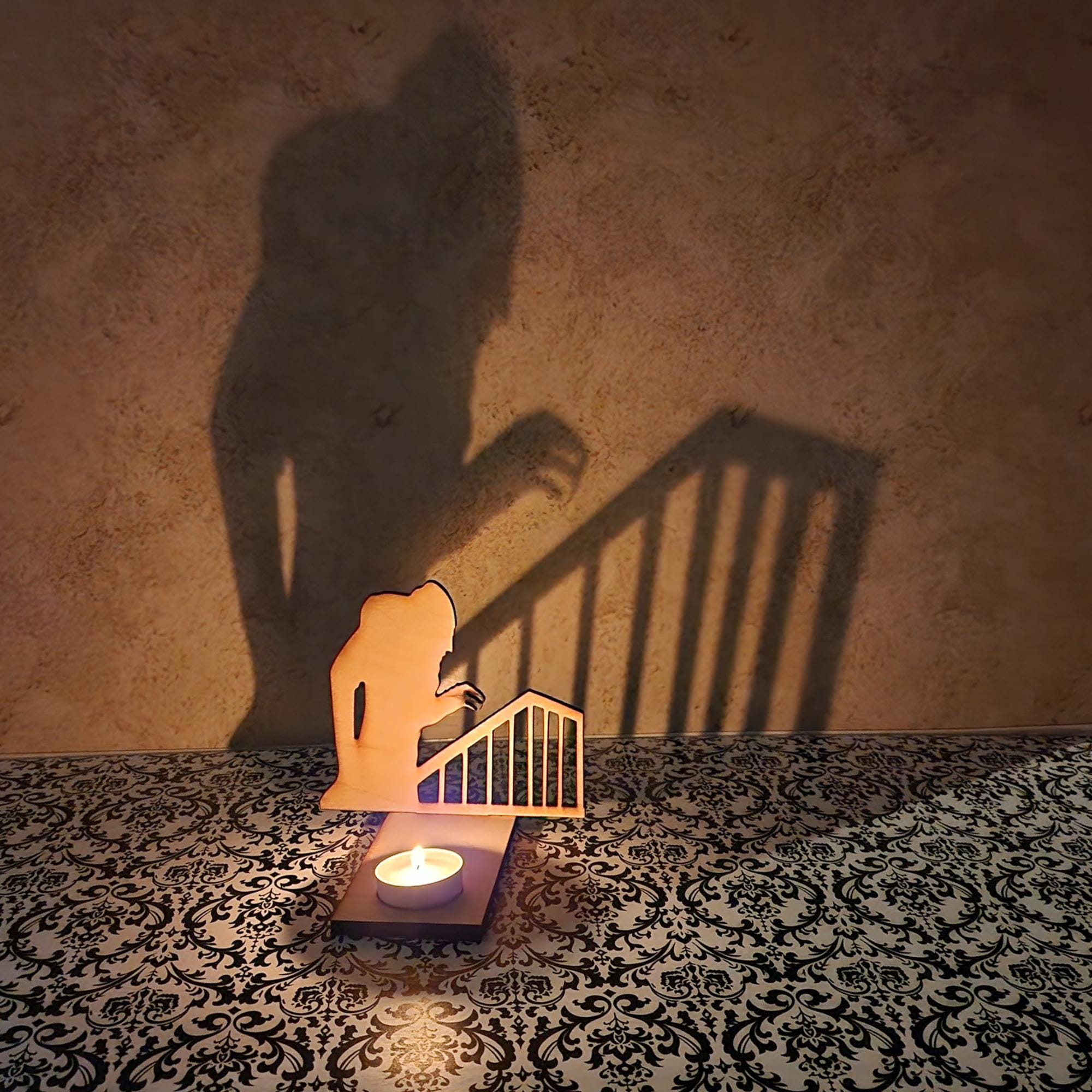 Nosferatu Shadow Caster: Spooky Halloween Tealight Holder - Etsy
