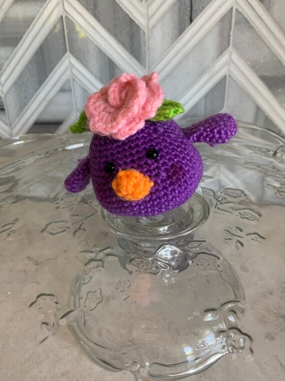 Limu the Amigurumi Purple Bird | Etsy