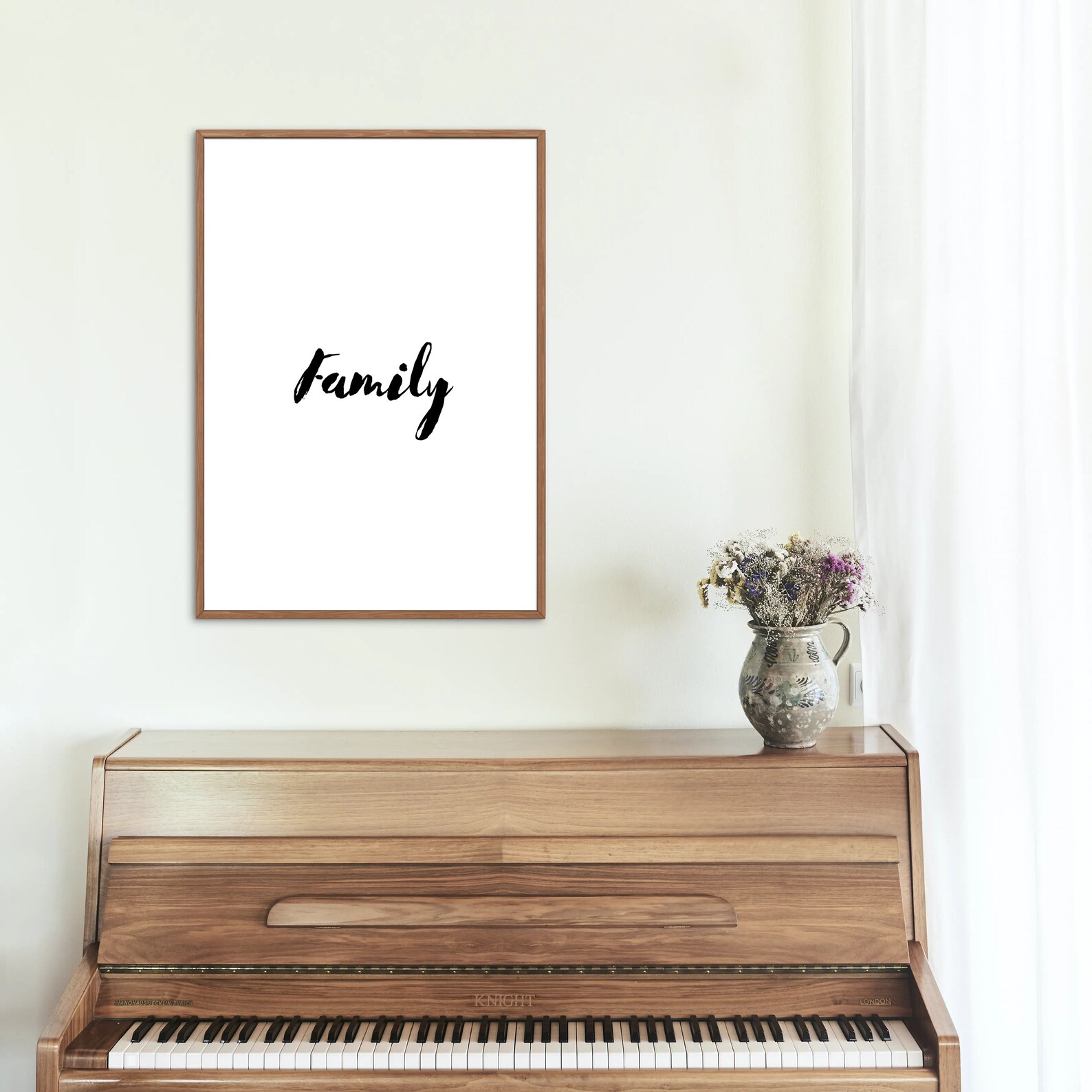 Family Digital Print, Printable, Family Word, Wall Hanging, Wall Poster ...