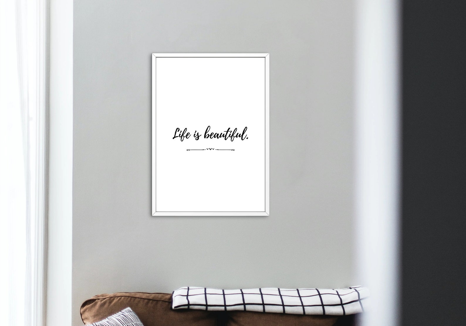 Life is Beautiful, Wall Decor, Wall Print, Digital Print, Digital ...