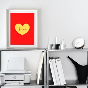 Home Decor, Wall Prints, Wall Printable, Home, Heart, Portrait, Home ...
