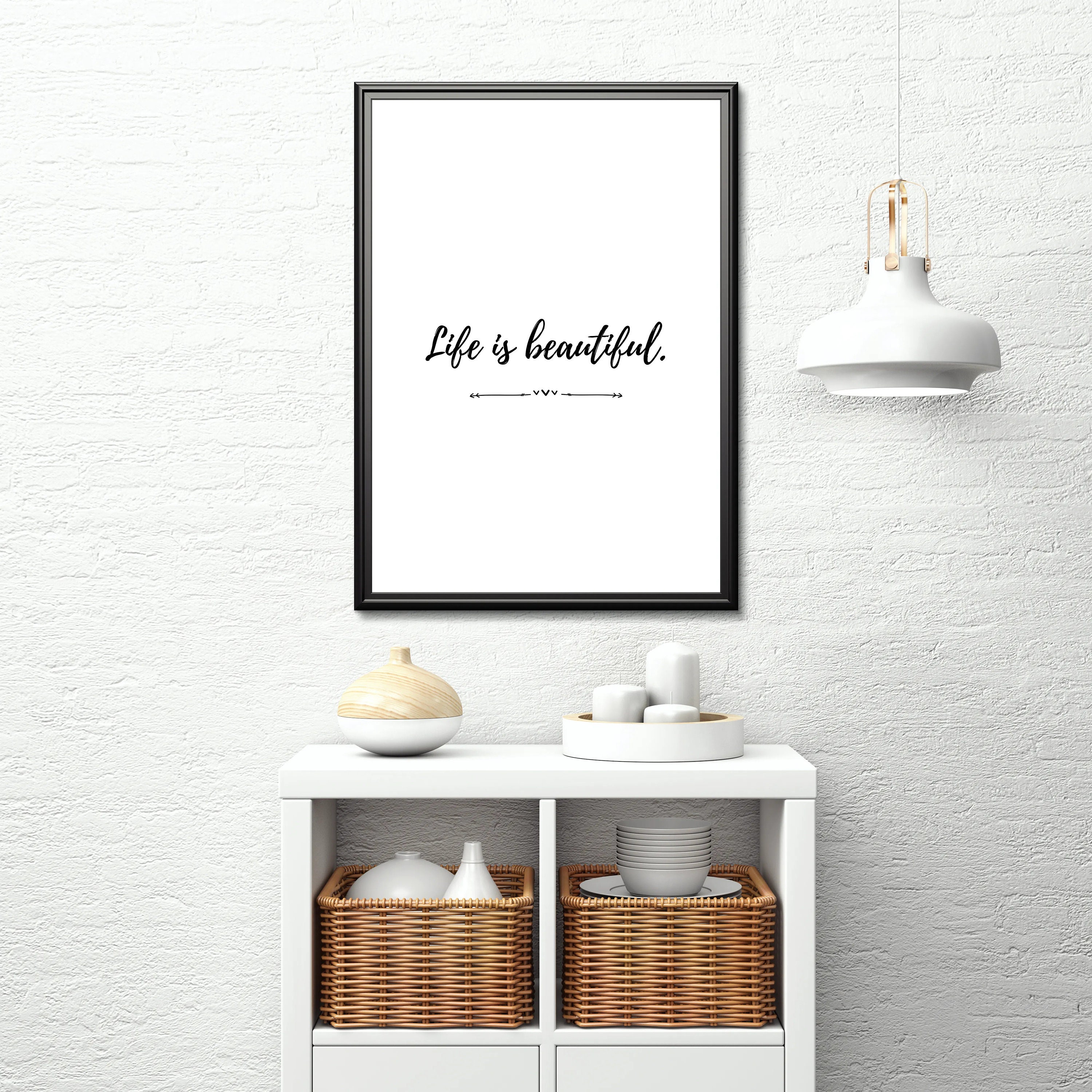Life is Beautiful, Wall Decor, Wall Print, Digital Print, Digital ...