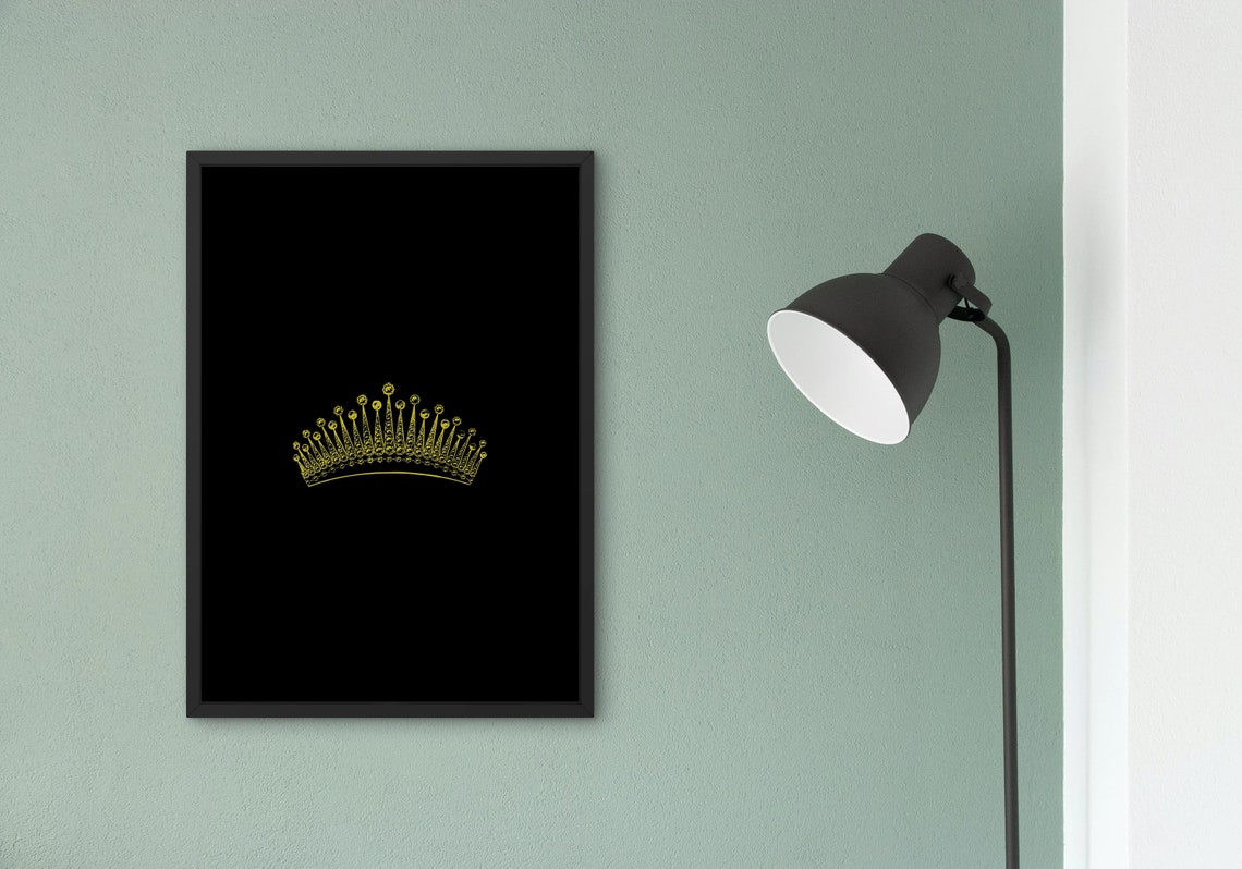 Gold Crown, Queen Wall Decor, Queen Crown, Queen Crown Design, Cute ...
