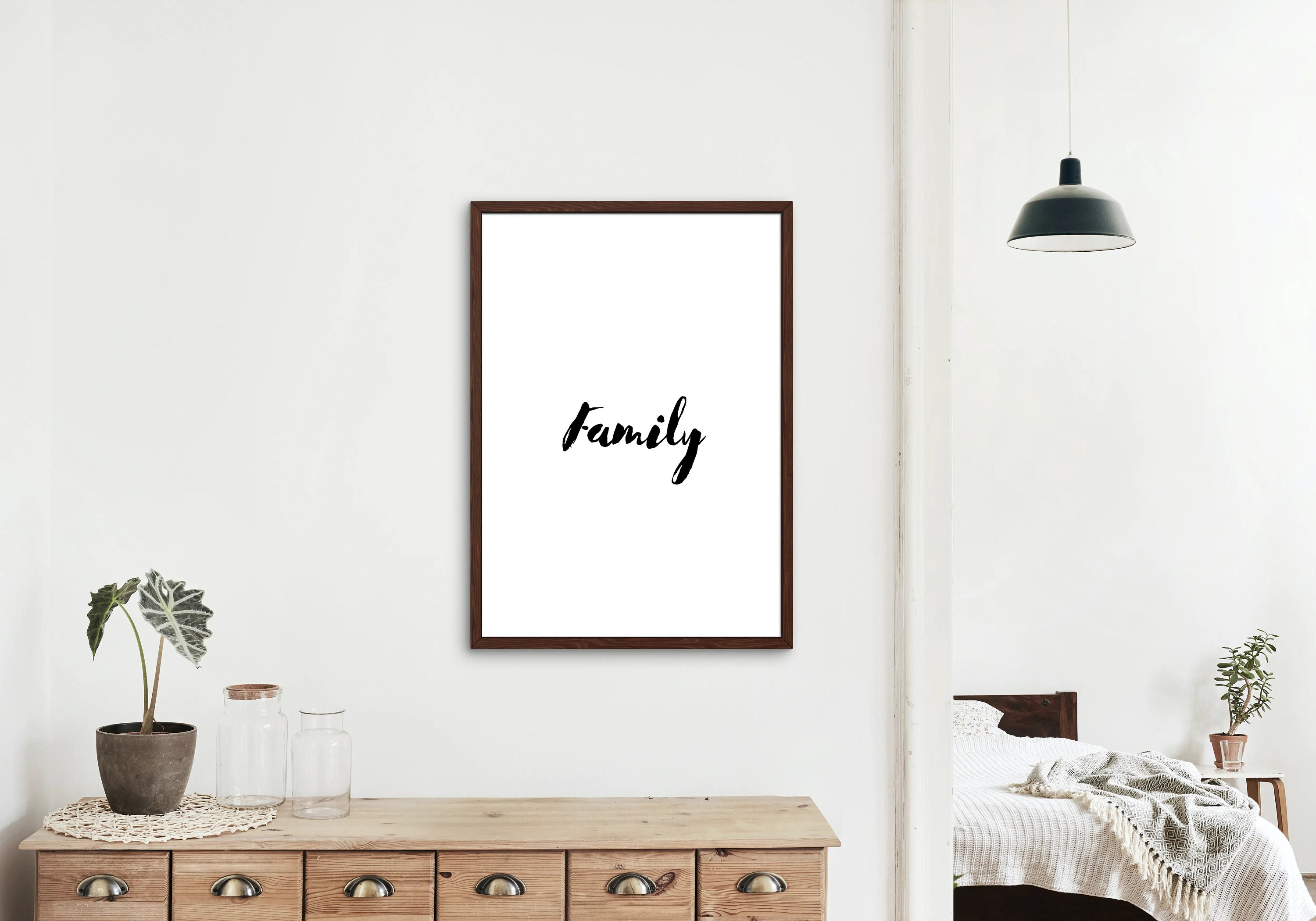 Family Digital Print, Printable, Family Word, Wall Hanging, Wall Poster ...