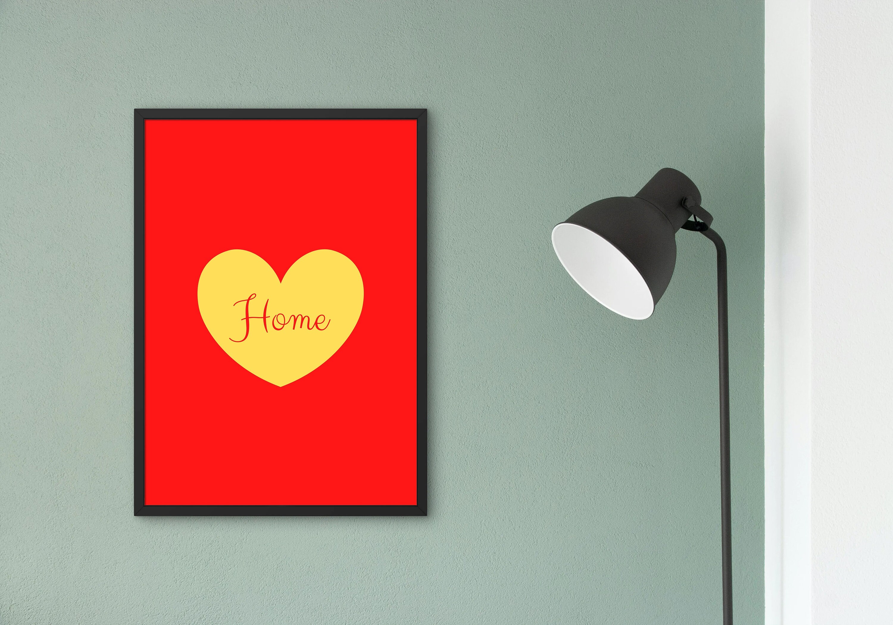 Home Decor, Wall Prints, Wall Printable, Home, Heart, Portrait, Home ...