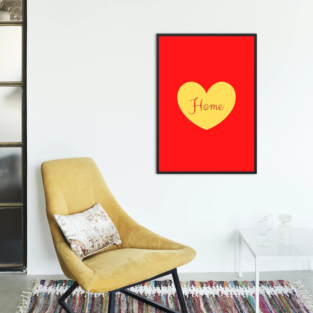 Home Decor, Wall Prints, Wall Printable, Home, Heart, Portrait, Home ...