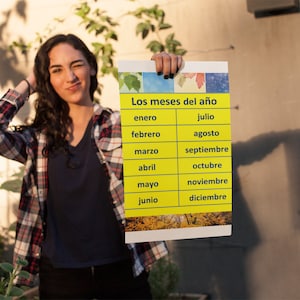Classroom Poster, Spanish Months of the Year, Los Meses Del Año, Months ...