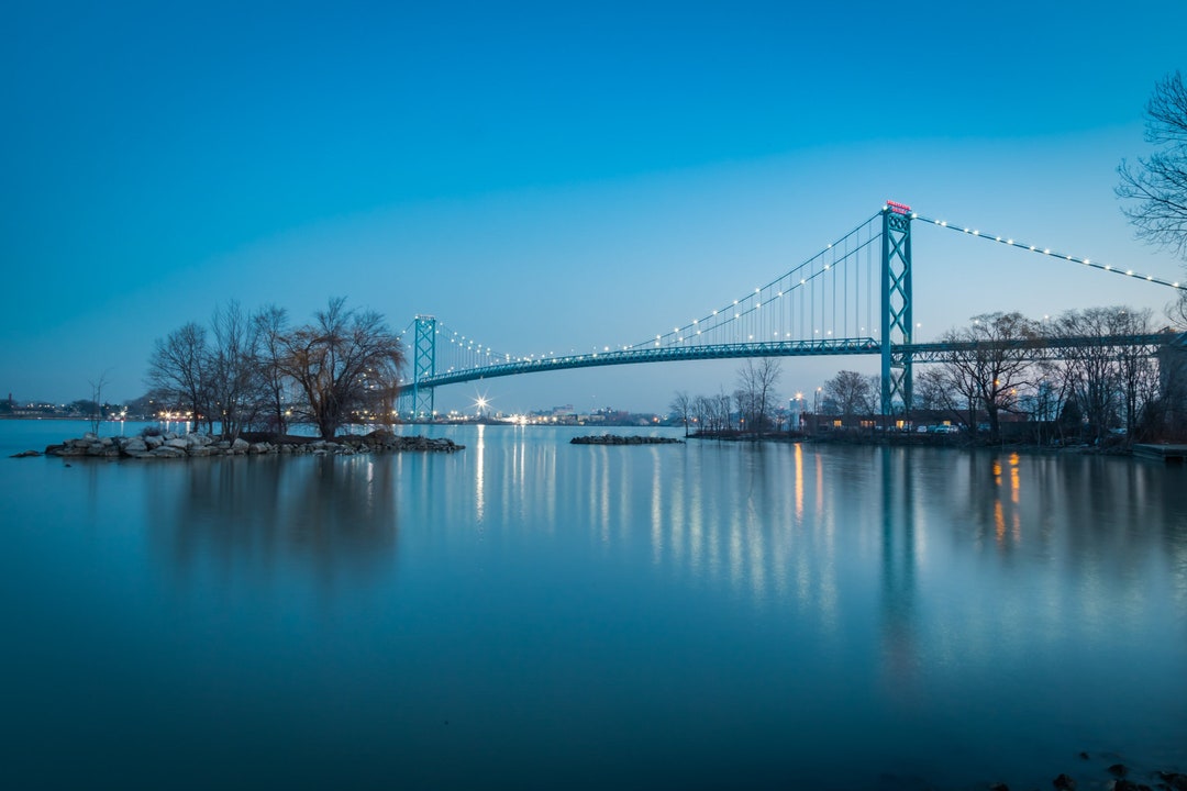 Ambassador Bridge Early Morning | Windsor Ontario Bridge View | Bridge ...