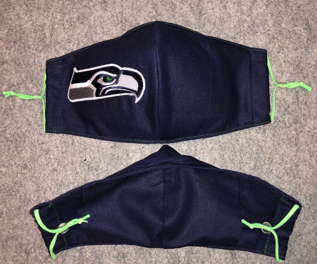 NFL Seattle Seahawks Embroidered Patch Football Team Face Mask - Etsy
