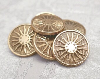 Metal Compass Buttons - Etsy