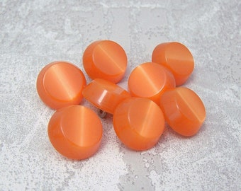 Retro Orange Coat Buttons, 25mm 1 Inch Chunky Modern Domed Tangerine ...