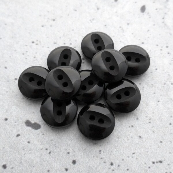 Small Black Buttons - Etsy