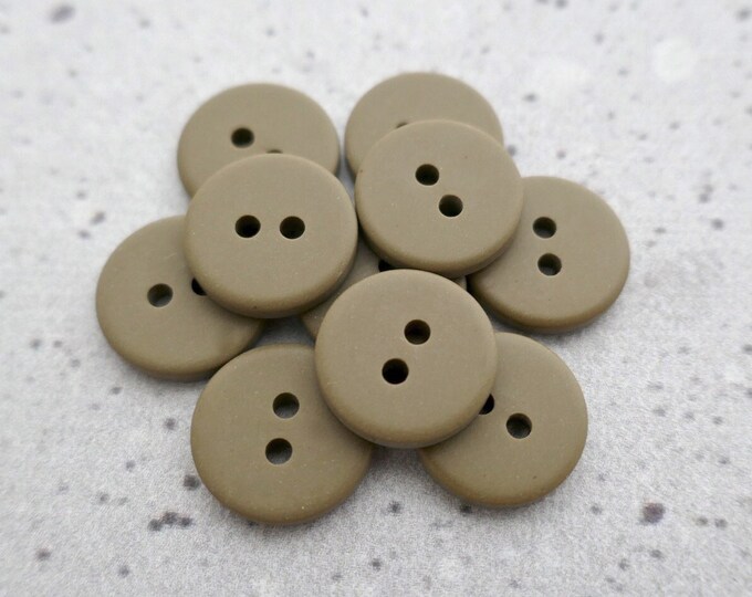 Gold Olive Green Buttons, 12mm 1/2 Inch - Small Vert Moss Green Plain ...