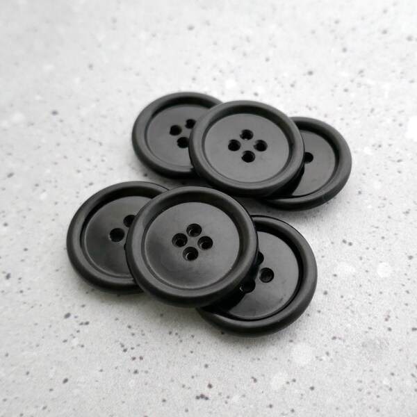 Big Black Buttons - Etsy