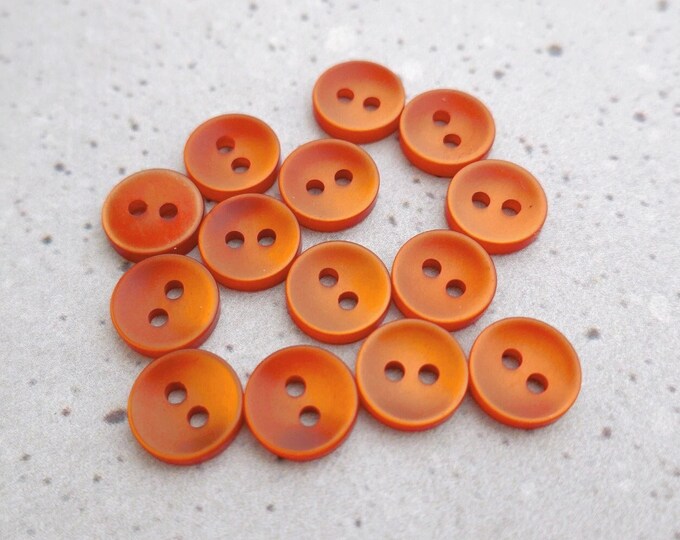 Retro Orange Coat Buttons, 25mm 1 Inch Chunky Modern Domed Tangerine ...