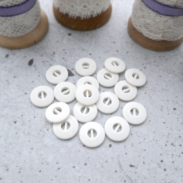 White Buttons - Etsy