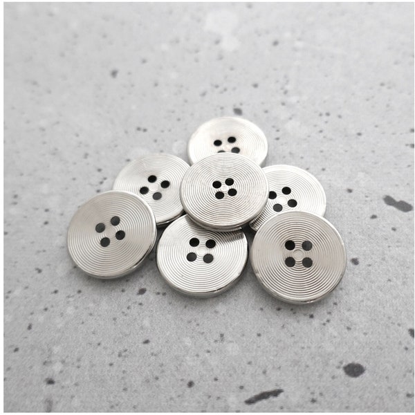 Silver Tone Buttons - Etsy