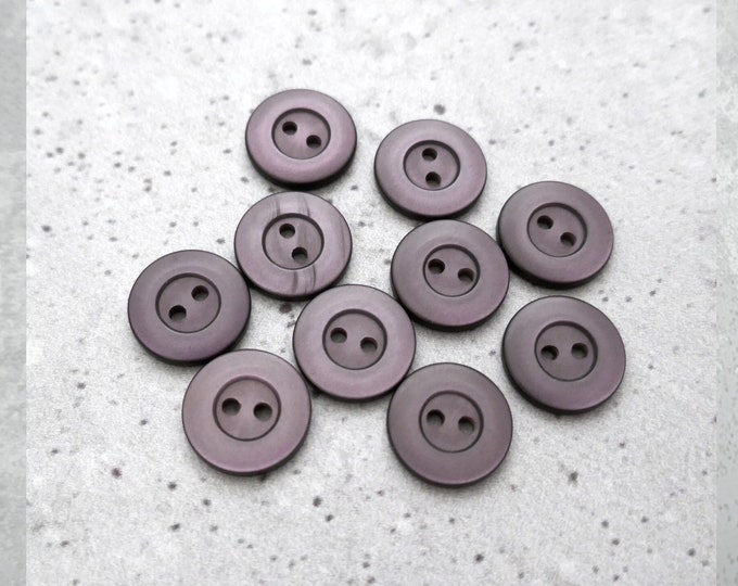 Luminescent Purple Buttons, 15mm 5/8 Inch - Deep Cyclamen Purple Sewing ...