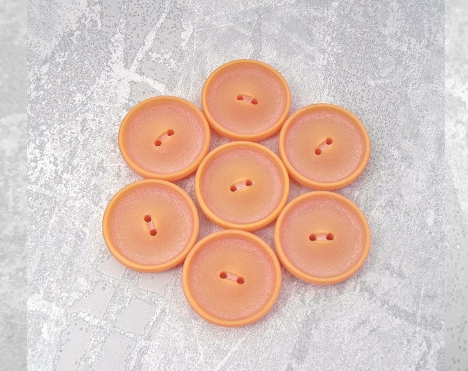 Retro Orange Coat Buttons, 25mm 1 Inch Chunky Modern Domed Tangerine ...