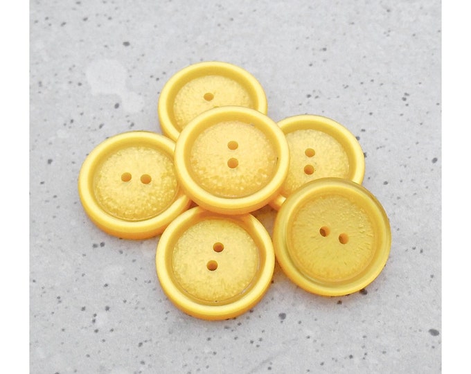 Bumblebee Yellow Buttons, 26mm 1.02 Inch - Etched Luminescent Yellow ...
