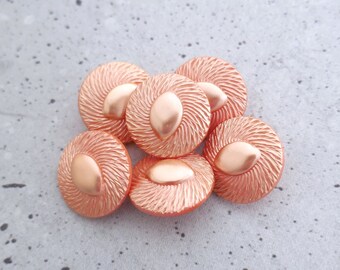 Retro Orange Coat Buttons, 25mm 1 Inch Chunky Modern Domed Tangerine ...