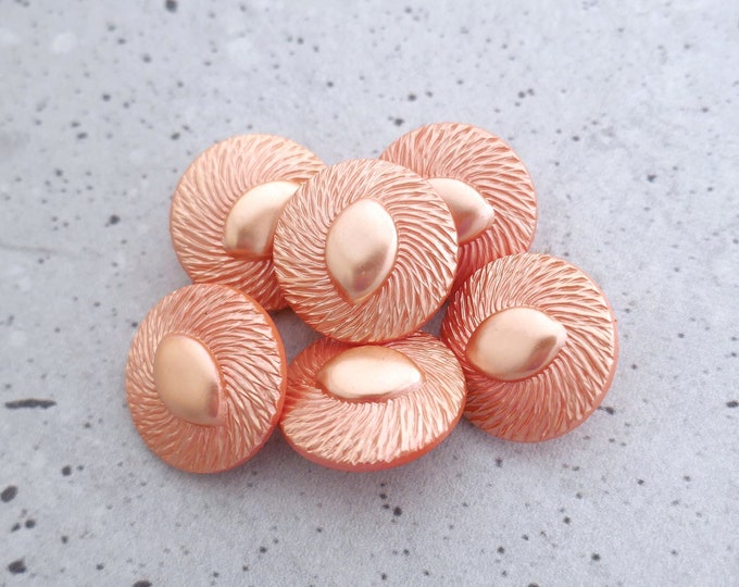 Retro Orange Coat Buttons, 25mm 1 Inch Chunky Modern Domed Tangerine ...