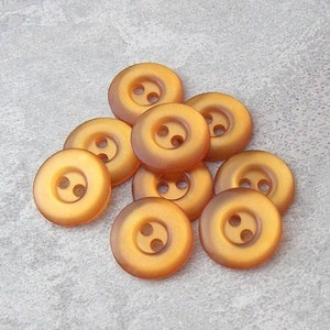 Luminescent Orange Buttons, 14mm .55" - Little Golden Ambur Orange ...