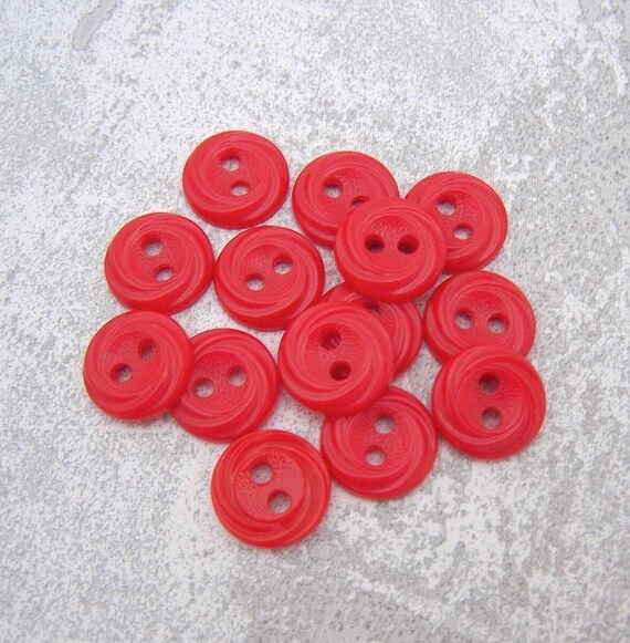 Small Red Swirl Buttons CHOOSE 11mm .43 Inch 15mm 5/8 Inch | Etsy