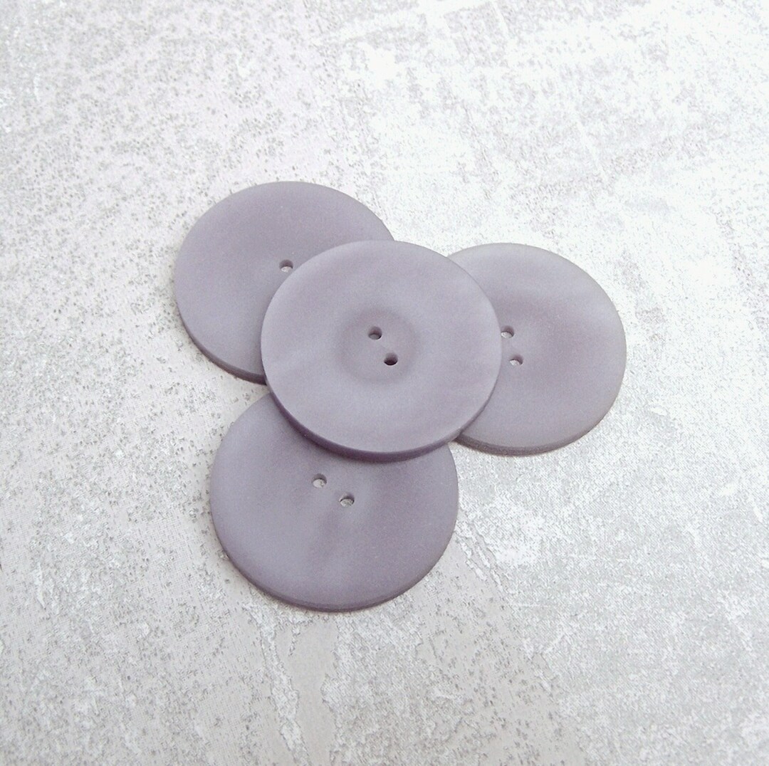 Heather Gray Sew-throughs, 33mm 1.30 in - Satin Matte Frosted Grey ...