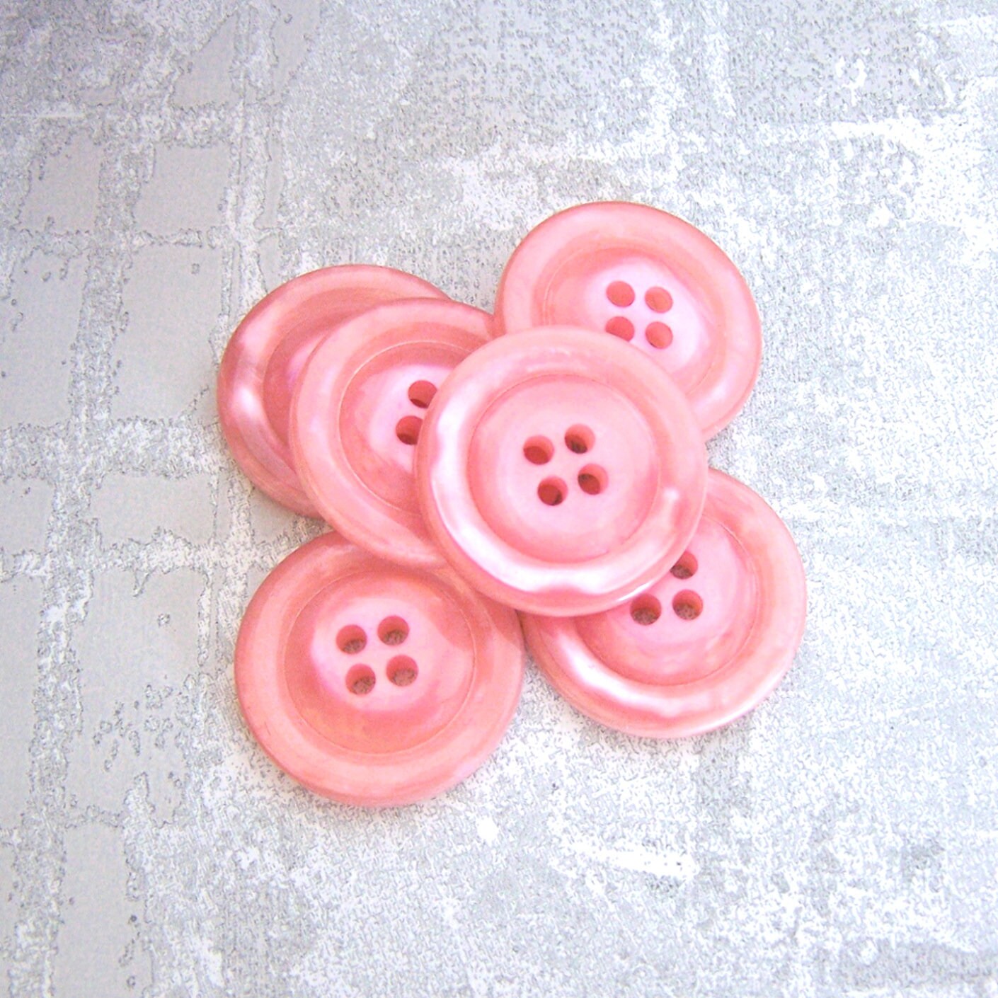 Pearlescent Pink Buttons 29mm 1.14 inch CHOOSE Peaceful | Etsy