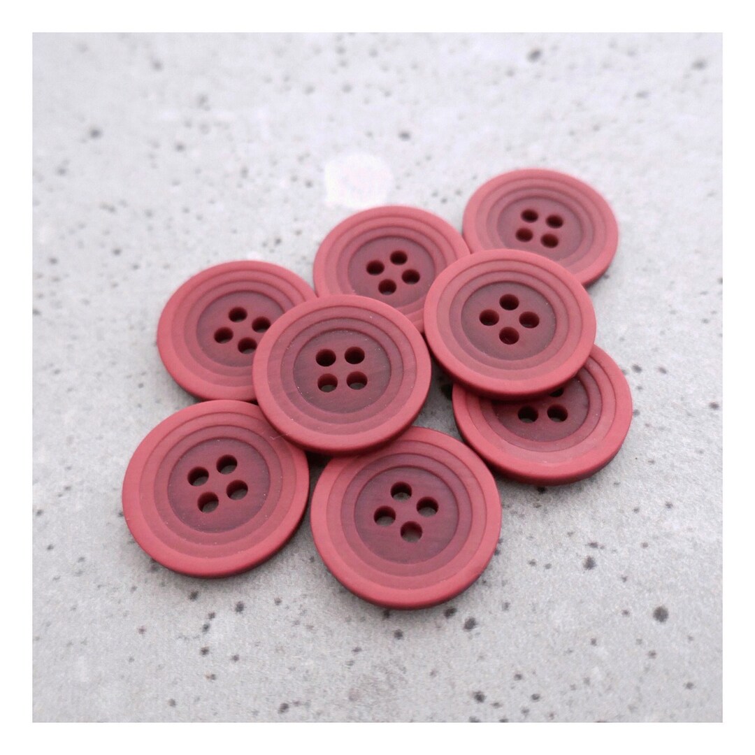 Deco Pink Ripple Buttons, 20mm .78 Inch - Stepped Cascading Cyclamen ...