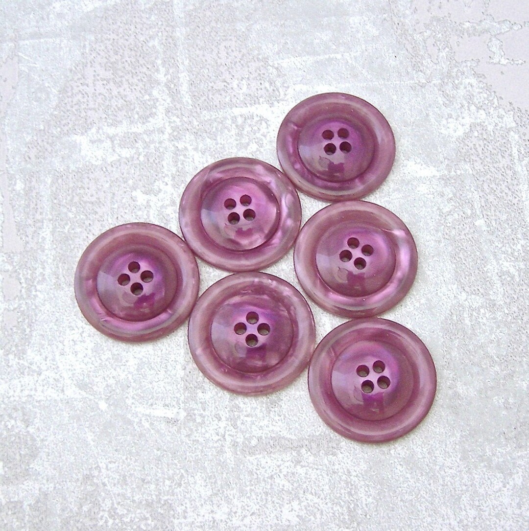 Plum Mauve Buttons 28mm 1-1/8 Inch Iridescent Rainbow - Etsy