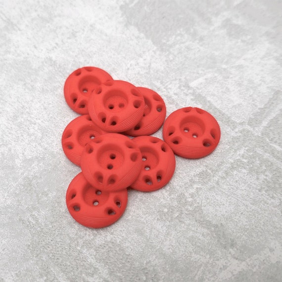 Coral Red Raindrop Buttons CHOOSE 15mm 5/8 In. 18mm .71 In. - Etsy