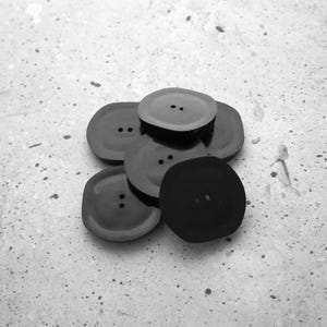 Rounded Rectangular Buttons - CHOOSE 31mm 1-1/4 In, 40mm 1.57 Inch - Vintage NOS Hi-gloss ...